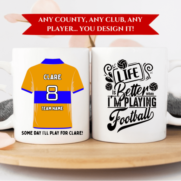 Personalised Irish GAA Mug | Design Your Own GAA Mug | Personalised GAA ...
