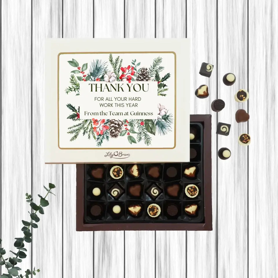 Personalised Box of Lily O'Brien's Chocolates for Christmas - Corporate ...