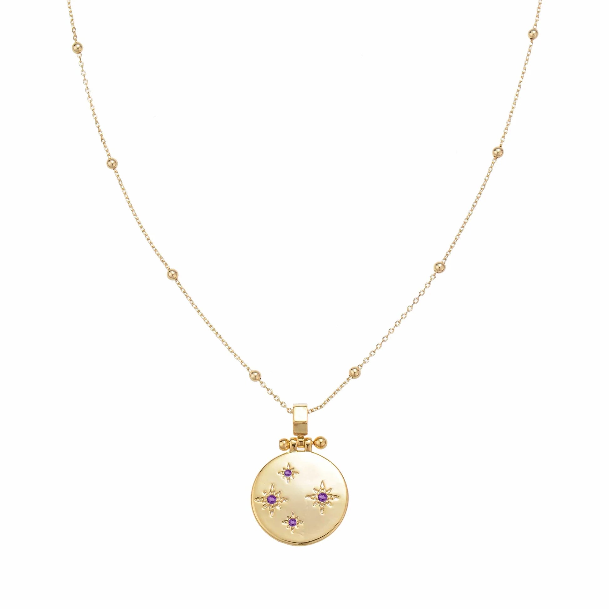 February Birthstone Necklace | Zodiac Birthday Gifts | Star Sign ...