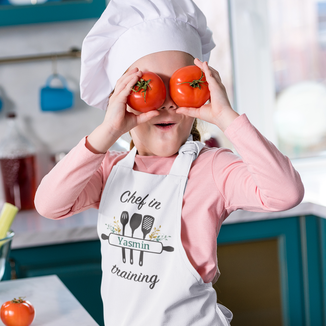 Personalised Kids Apron - Chef in training | Personalised Apron for ...