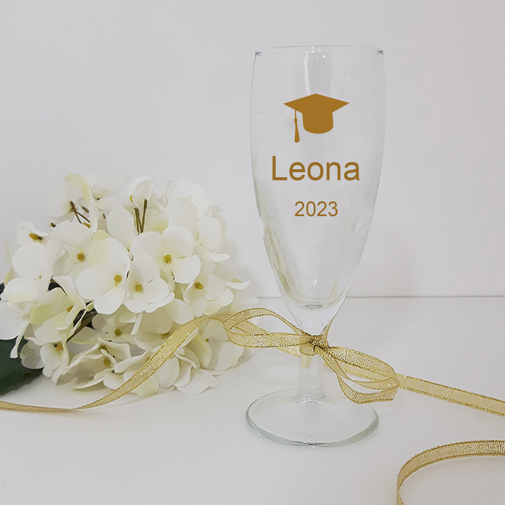 Personalised Graduation Champagne Glass | Personalised Graduation Glass ...